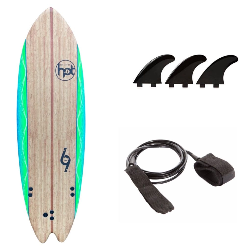 6ft Hot Surf 69 Softboard Fish Foam Learners Surfboard Kids Softboard ...