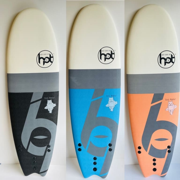 6ft Hot Surf 69 Softboard Fish Foam Learners Surfboard Kids Softboard ...