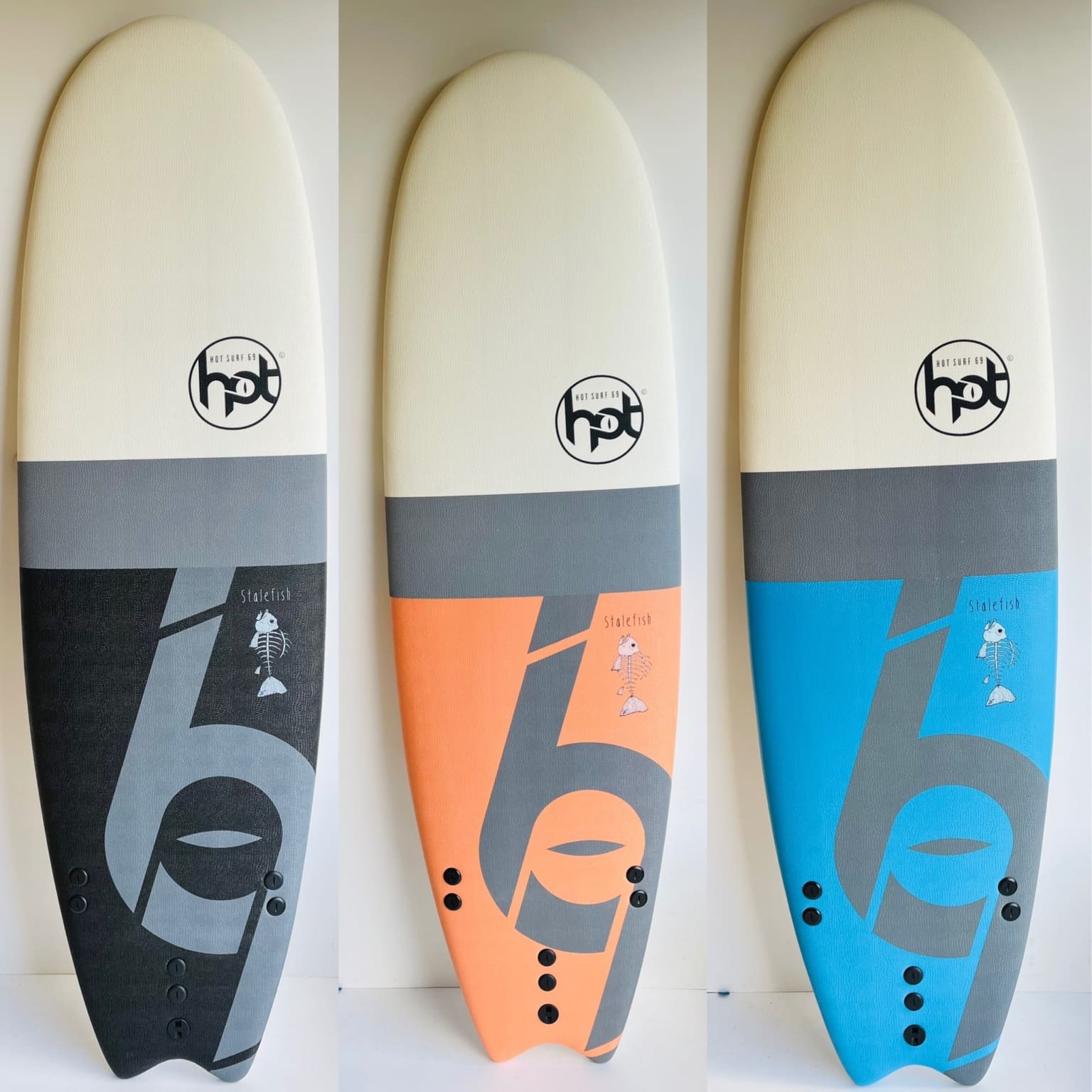 6ft Hot Surf 69 Softboard Fish Foam Learners Surfboard Kids Softboard ...