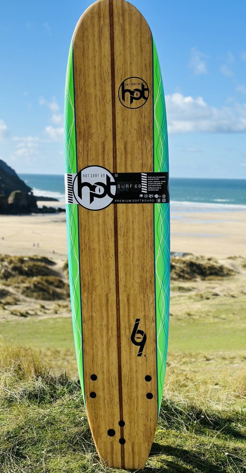 8ft Hot Surf 69 Surfboard Beginners Soft Foam Surfboard - Hot Surf 69