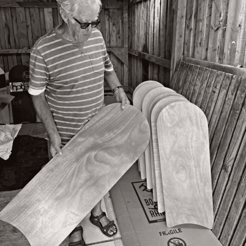 Wood Bellyboard Surf-Rider Hand Made Bodyboard Paint your own - Hot Surf 69