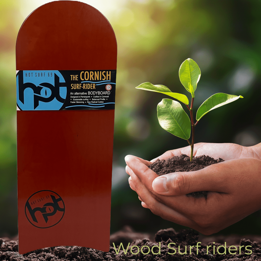 Hot surf 69 Wood Bellyboard Surf-Rider Hand Made Bodyboard - Hot Surf 69