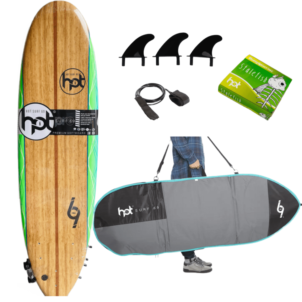 6ft Hot Surf 69 Softboard Fish Foam Learners Surfboard Kids Softboard ...
